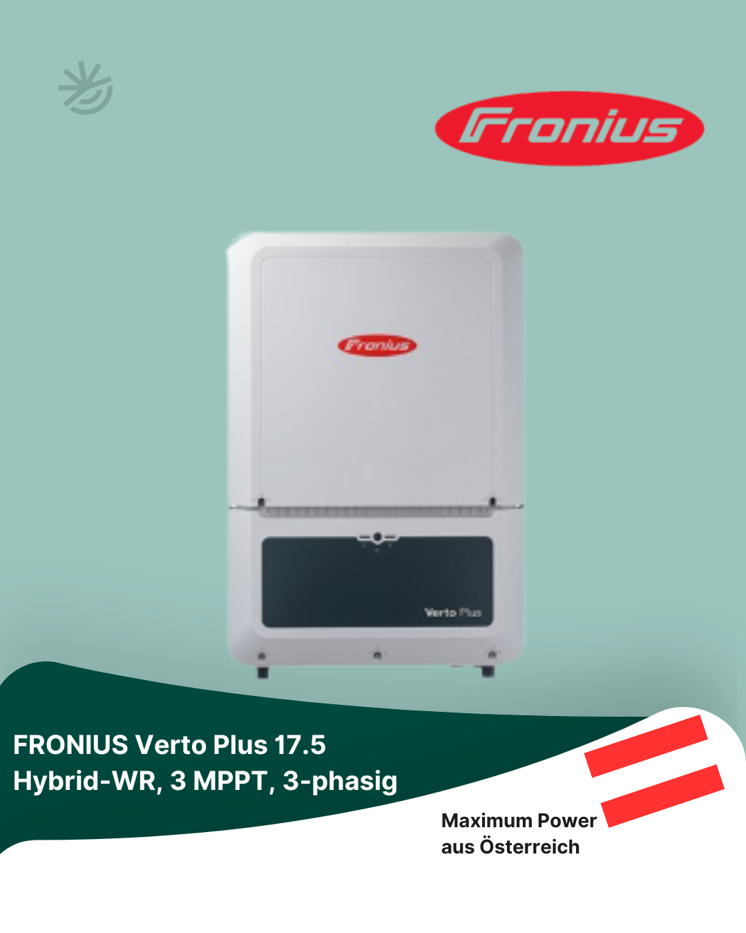 Fronius Verto Plus 17.5 Hybrid-WR, 3 MPPT, 3-phasig – Solar Outlet